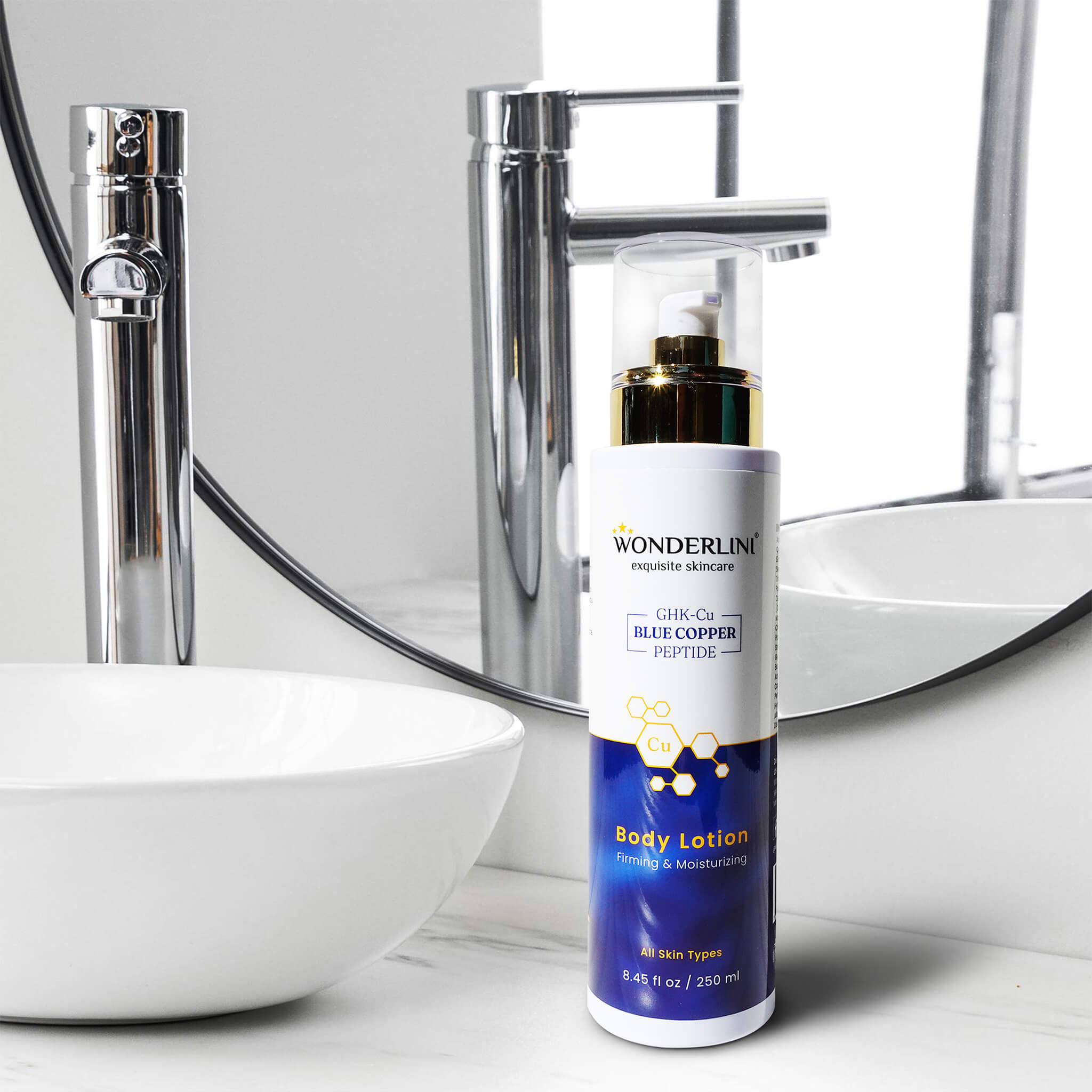 GHK-Cu Blue Copper Peptide Body Lotion – Wonderlini - exquisite skincare